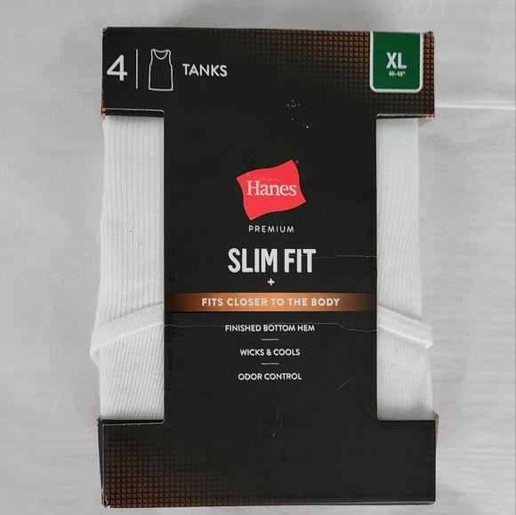 Hanes | Underwear & Socks | New Hanes Premium 4 Tanks Slim Fit Cotton ...